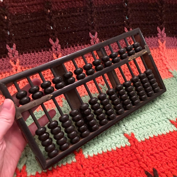 Accents | Vintage Wooden Black Paint Abacus Chinese Souvenir Piece ...
